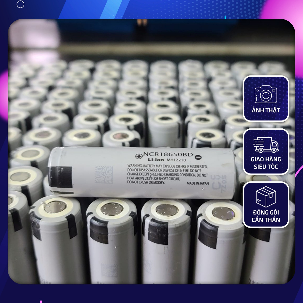 Cell Pin 18650 Panasonic xám dung lượng 3500mAh - 3.7V xả 15A [Tặng ...