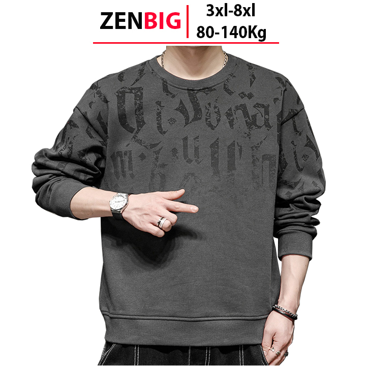 Áo thu đông nam sweater big size ZENBIG, áo size lớn dành cho người mập từ 3xl - 8xl (80 ký -140 ...