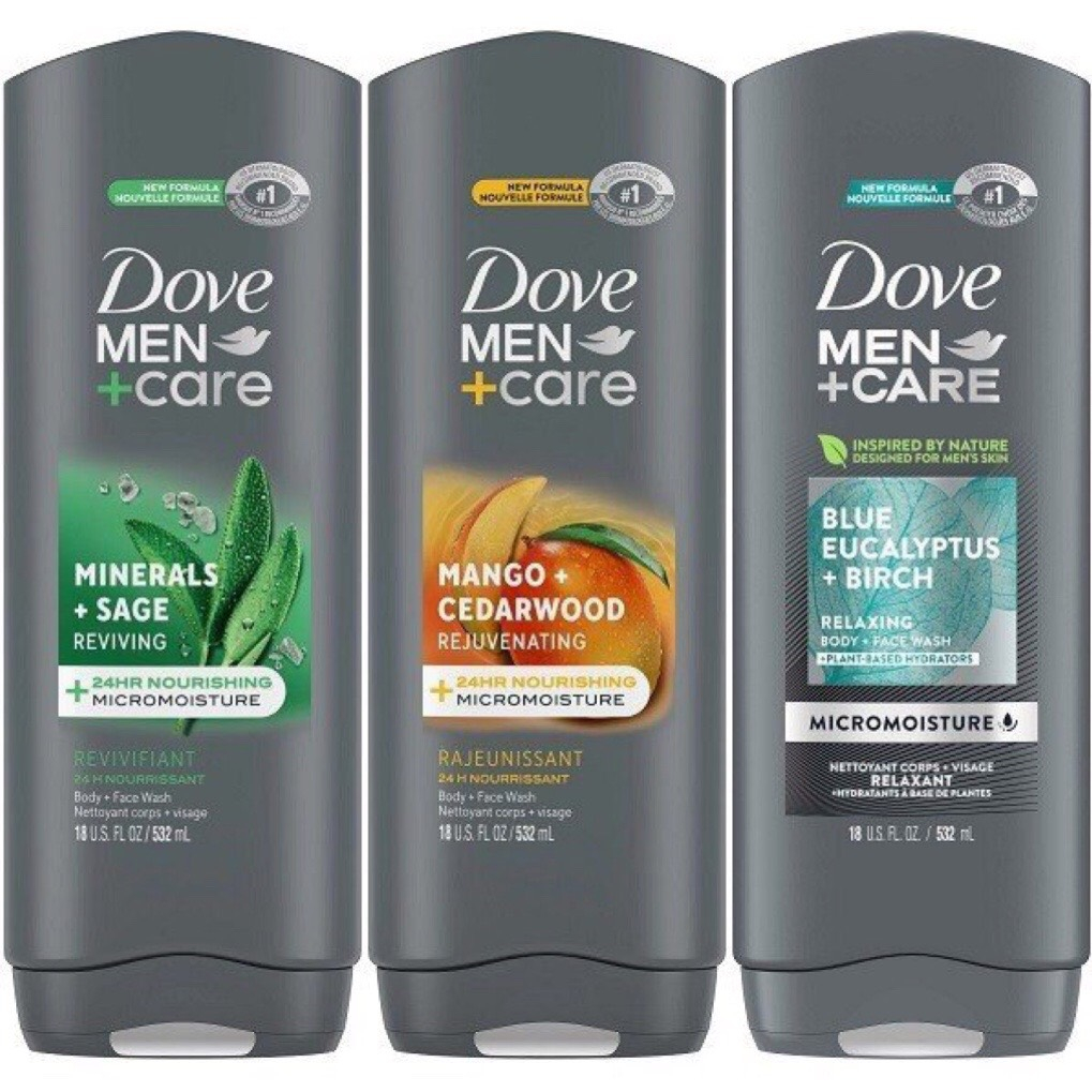 Sữa Tắm Dove Men+Care Elements Body Wash 532ml-Minerals + Sage/Blue ...