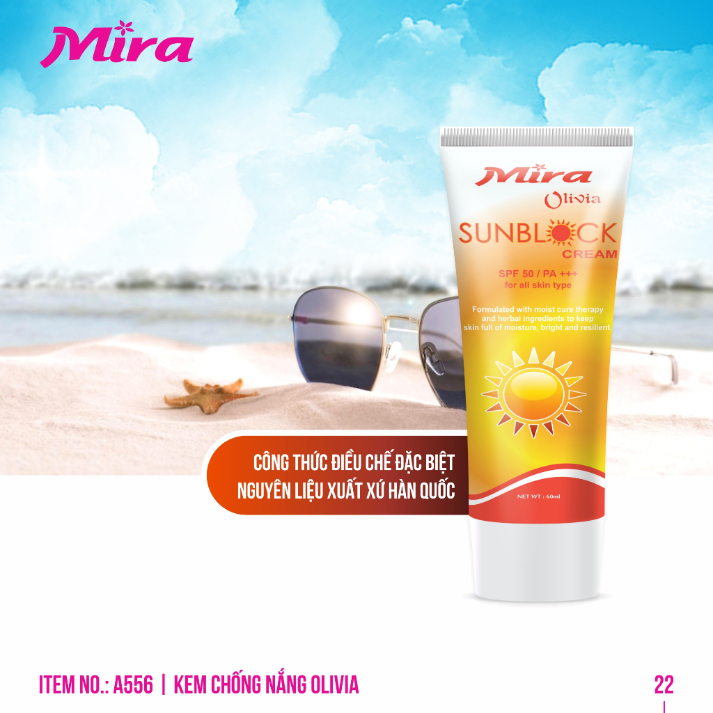 Kem Chống Nắng OLIVIA MIRA Sun Cream Hàn Quốc A556 (60ml) | Shopee Việt Nam