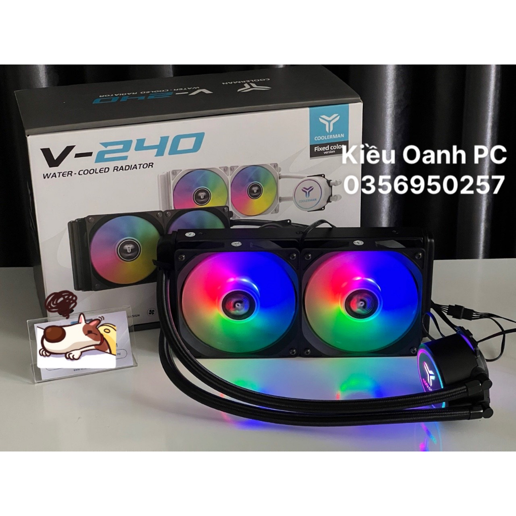 Tản nước AIO Coolerman V240 - All in One 2 fan Led RGB socket 115x 1200 ...