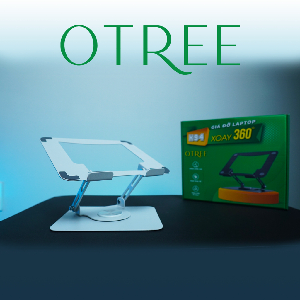 Giá đỡ laptop OTree chân xoay 360 độ, đế tản laptop, ipad, máy tính ...