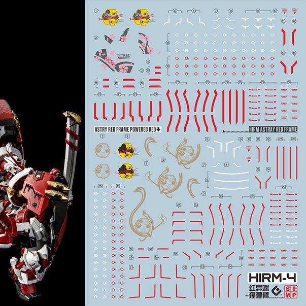Decal nước cho mô hình lắp ráp HIRM Astray Red / Astray Powered Red ...