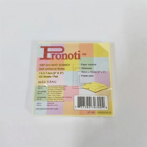 Giấy Note 3x3 Pronoti 30300 | Shopee Việt Nam