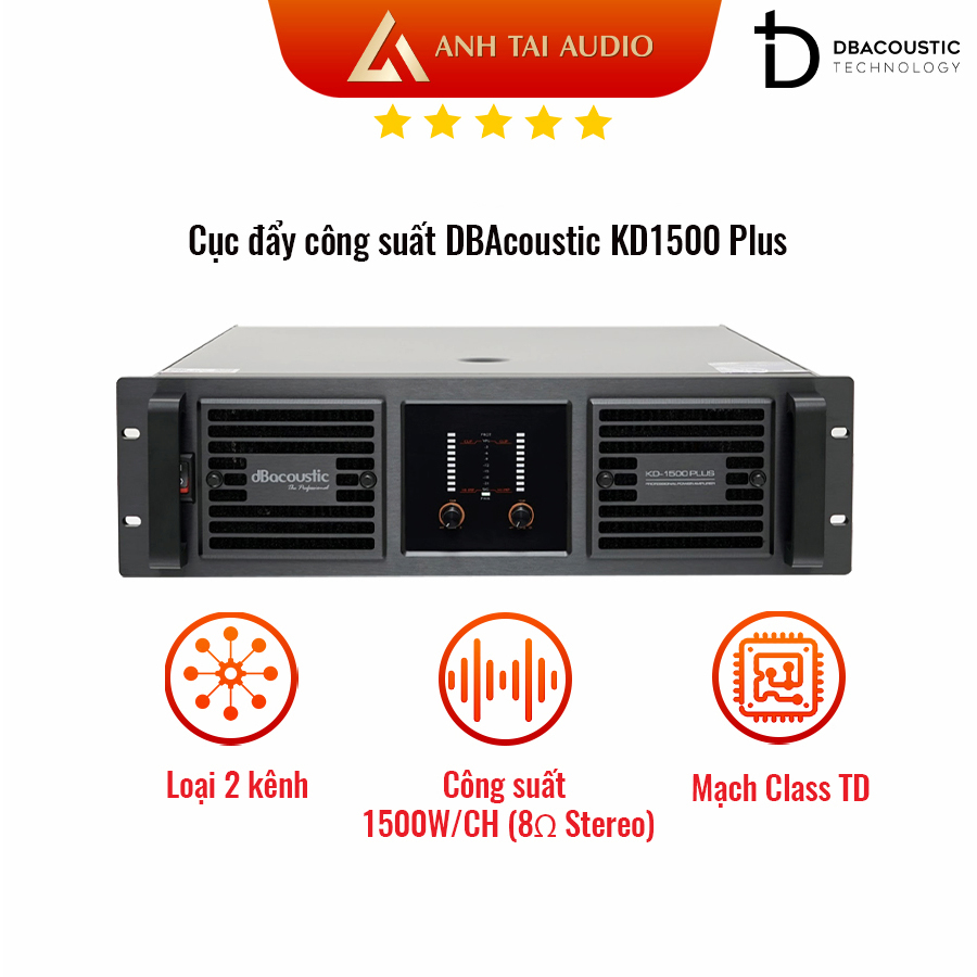 Cục Đẩy 2 Kênh DBAcoustic KD1500 Plus Công Suất Khủng 1500W Hàng Chính Hãng Bào Hành 24 Tháng ...
