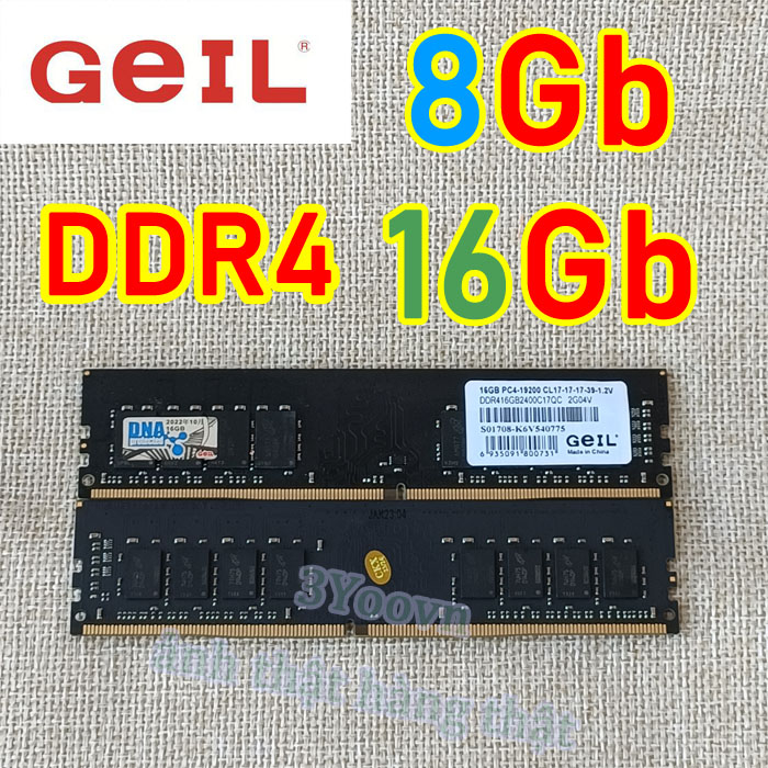 RAM GEIL PC MÁY BÀN DDR4 8Gb 16Gb 2666, hàng tháo máy bảo hành 12 tháng ...