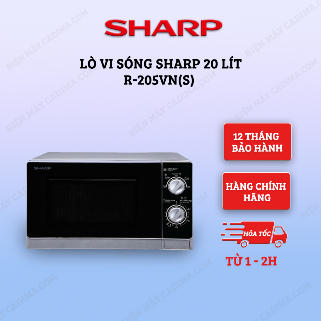 Lò vi sóng Sharp R-205VN(S) 20 lít - Điều khiển cơ - Không nướng - Hàng chính hãng giá rẻ ...