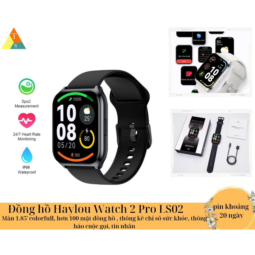 Đồng hồ thông minh Haylou Solar Haylou 2 Pro LS02 Pro | Shopee Việt Nam