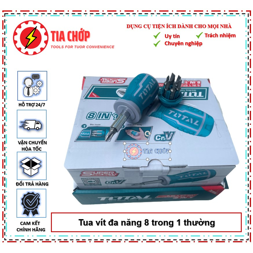 Bộ tua vít 8 trong 1 thường Total TACSDS0706 | Shopee Việt Nam