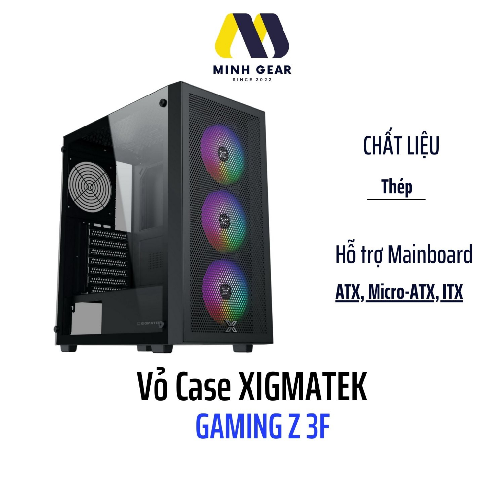 Vỏ Case Máy Tính XIGMATEK GAMING Z 3F (EN41082) - GAMING ATX, KÈM 03 ...