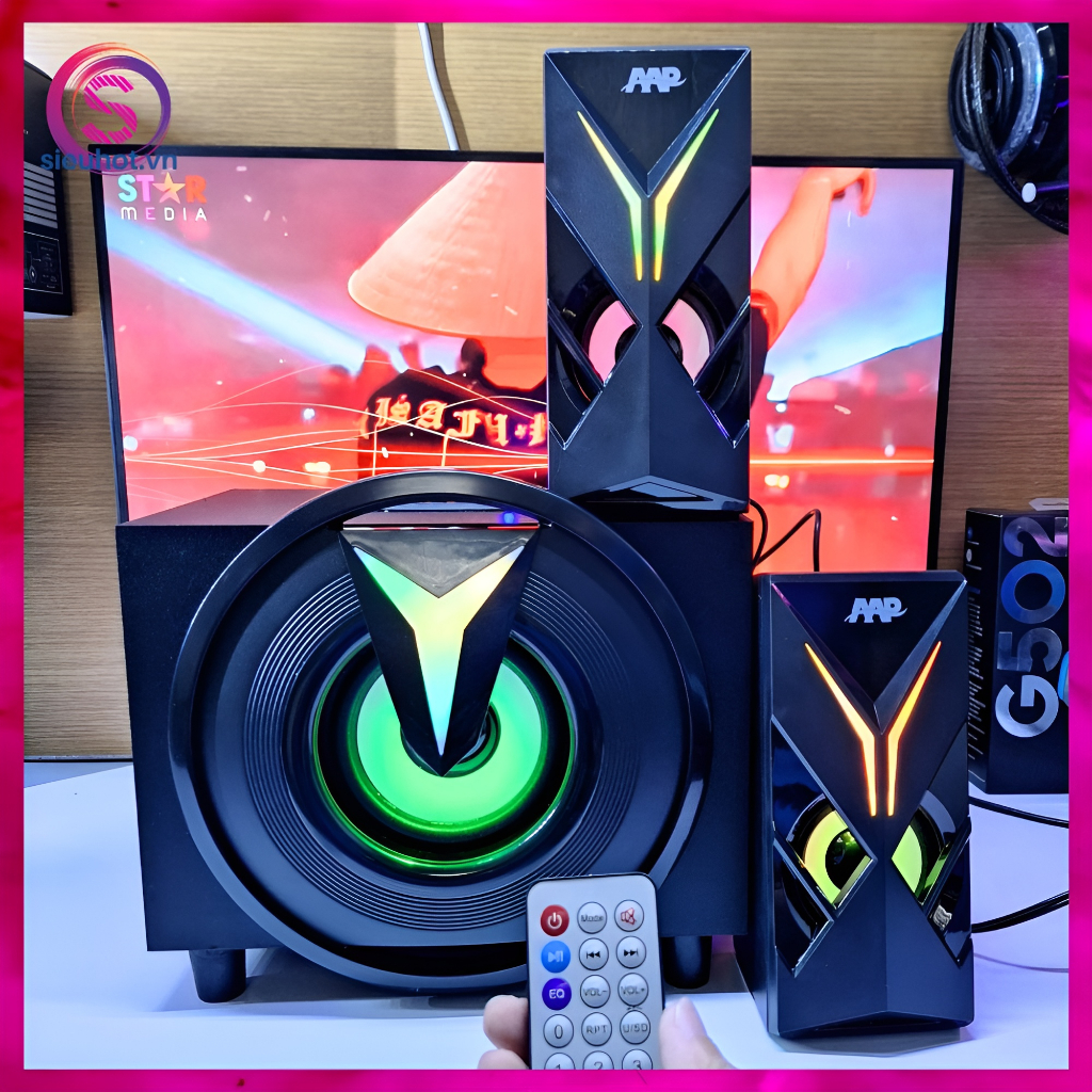 Loa Máy Vi Tính 2.1 Bluetooth AAP E009 Bass Mạnh Công Suất Lớn Loa Pc ...