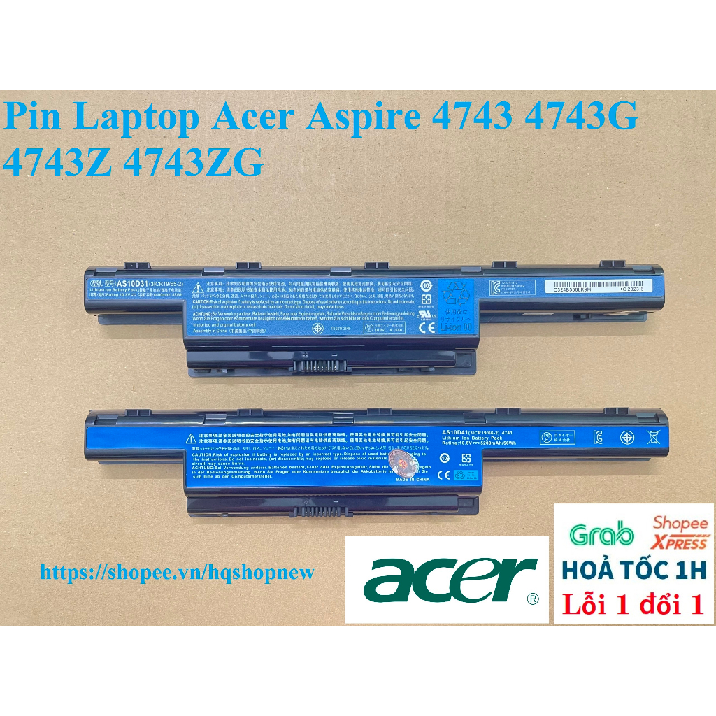 ⚡️[Pin zin] Pin Laptop Acer Aspire 4743 4743G 4743Z 4743ZG | Shopee ...