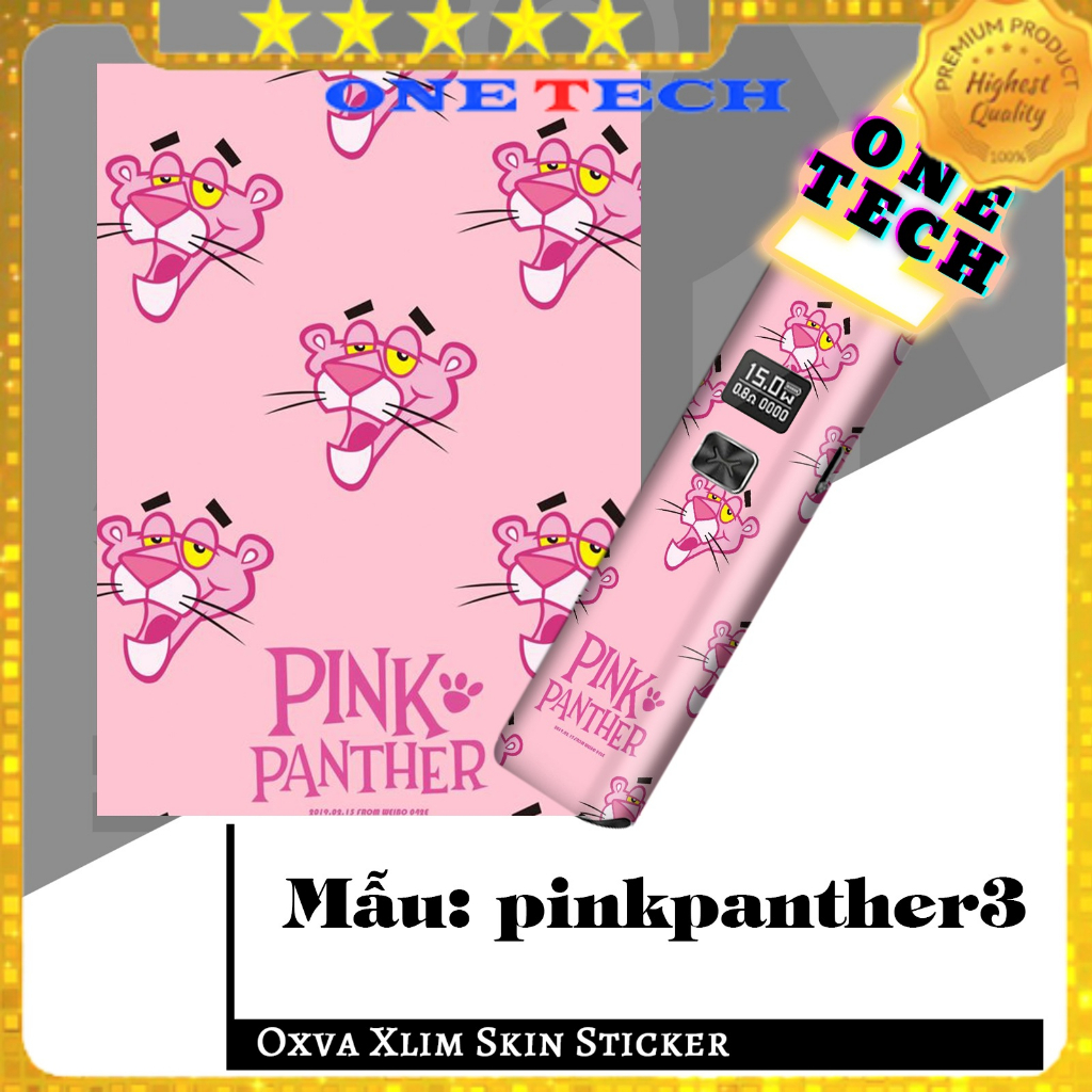 Miếng dán Skin Xlim V1/V2 Pinkpanther cho XLim Pro, Rill X, SE ...