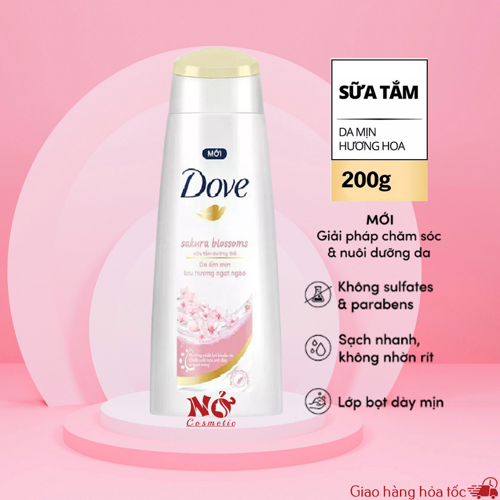 SỮA TẮM DOVE SAKURA HOA ĐÀO 200ML | Shopee Việt Nam