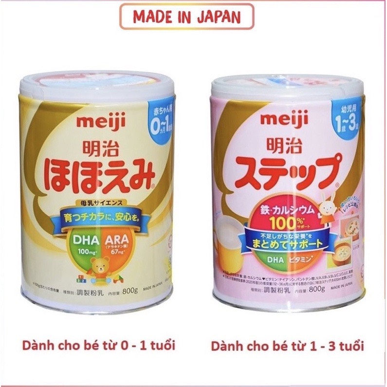Sữa Meiji nội địa Nhật số 0-1 và 1-3 hộp 800g (Date 2025) | Shopee Việt Nam
