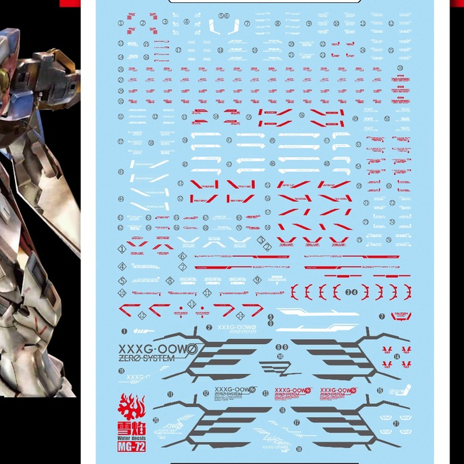 Đề can - Decal nước dành cho mô hình MG Proto Wing Zero Gundam | Shopee ...