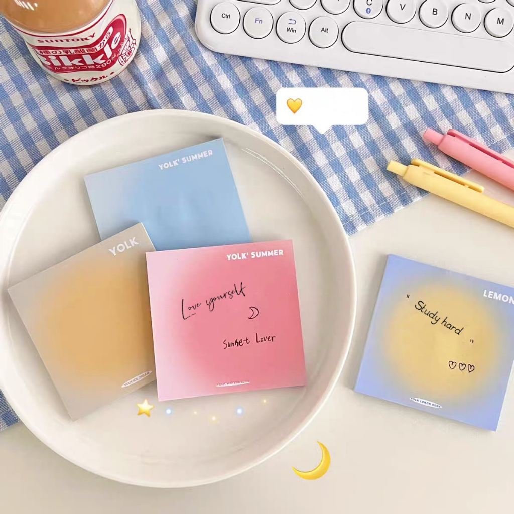 Giấy Nhớ Sticky Note Pad Sunset Gradual Gradient Dreamy Aesthetic (đọc ...