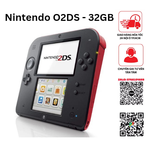 Máy game O2DS - 32gb có 20 game , có pokemon, game nes, snes - máy 2nd ...