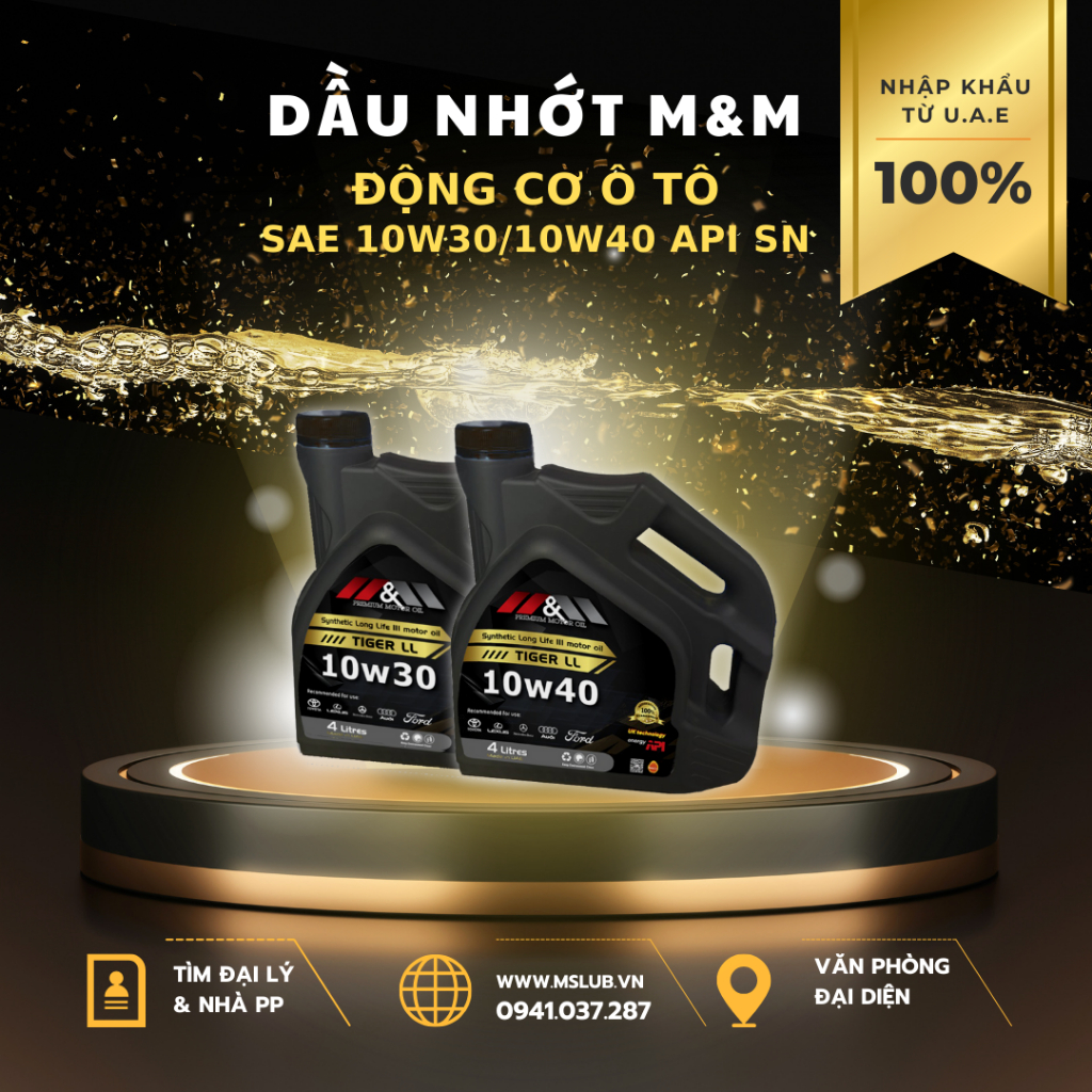 M&M SEA 10W30/10W40 API SN - Dầu nhớt xe ô tô xăng | Shopee Việt Nam