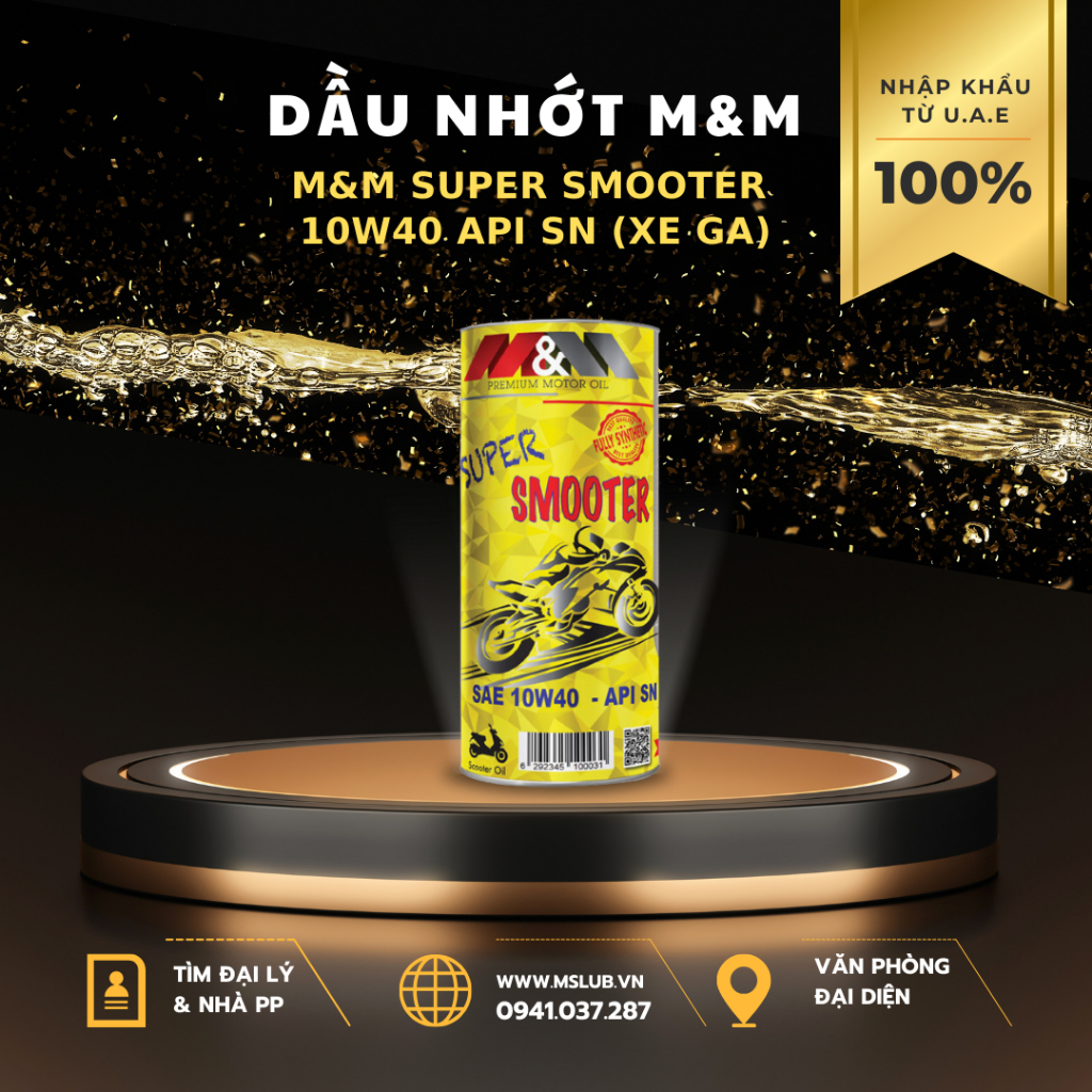 M&M SUPER SMOOTER 10W40 API SN - Dầu nhớt xe ga | Shopee Việt Nam