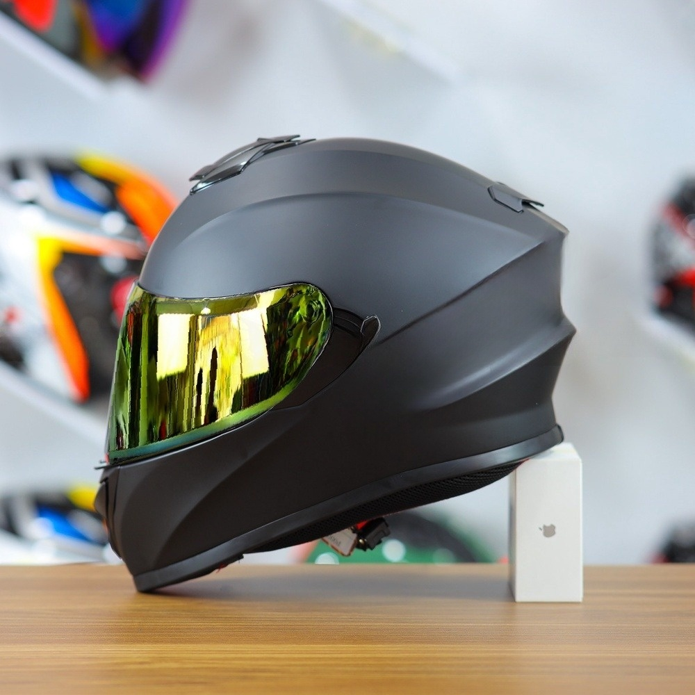 Mũ Bảo Hiểm Fullface 2 Kính ROC 08 Đen Nhám Cao Cấp Chính Hãng, Bảo ...