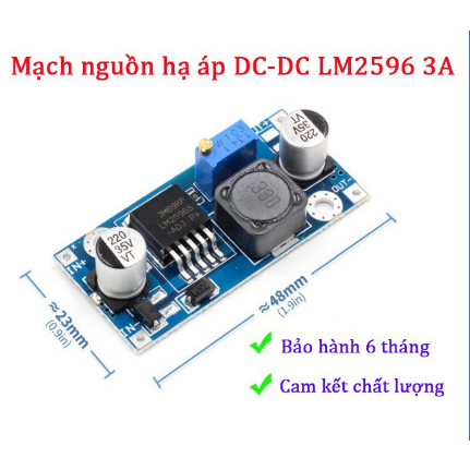 Mạch Hạ áp LM2596, DC-DC Buck điện áp điều chỉnh ổn áp nguồn DC 3V3, 5V, 9V, 12V LM2596S ADJ ...
