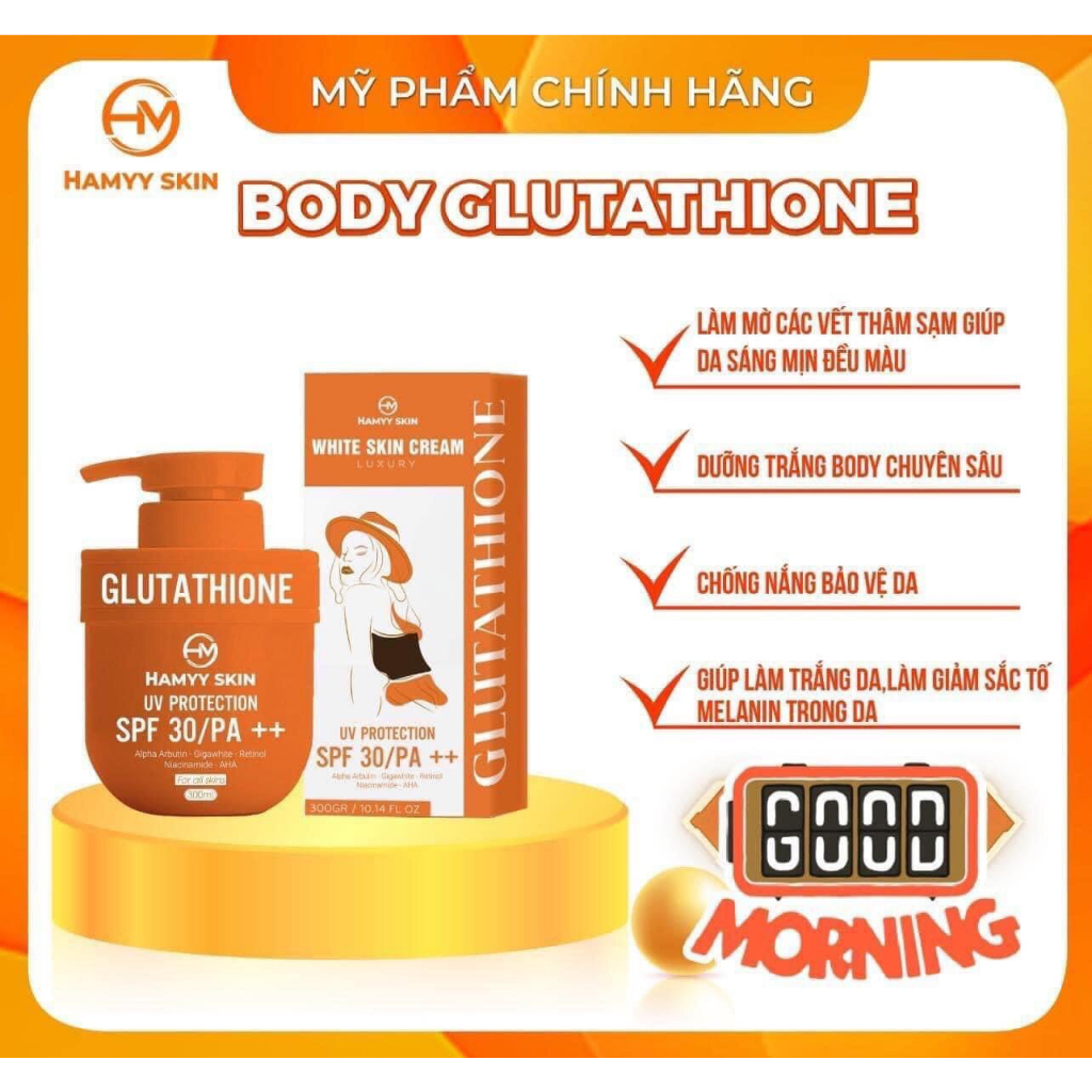 Kem body Glutatgione Hammy skin Chính hãng dưỡng trắng,cấp ẩm,chống ...