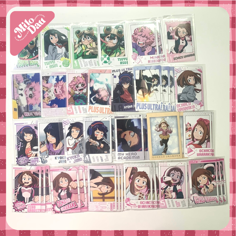 [Sẵn] Lẻ Thẻ Bài bo góc / card Sanpmide MHA Ochaco, Jirou, Asui, Aizawa ...