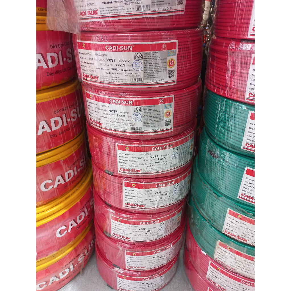 Dây Điện Đơn mềm Cadisun 1x1,5mm, 1x2.5mm, 1x4mm - bán nguyên cuộn (100m/ cuộn) | Shopee Việt Nam