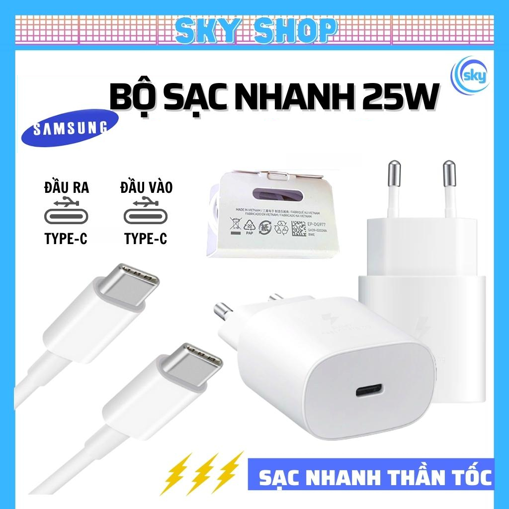 Bộ Sạc Samsung Type C 25W, Dây Cáp Sạc Type C Và Củ Sạc 25W Dùng Cho Điện Thoại, Máy Tính Bảng ...