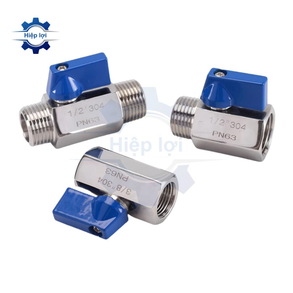 Van Bi Mini Inox 304 - Van Gạt Tay Inox Mini - Van Bi Inox Ren Trong ...