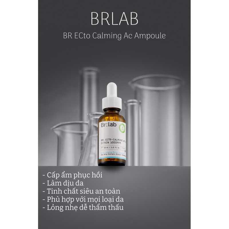BRLAB Ecto Calming Ac Ampoule TINH CHẤT CẤP ẨM DƯỠNG ẨM CHO DA PHÙ HỢP VỚI DA KHÔ, DA BỊ THƯƠNG ...
