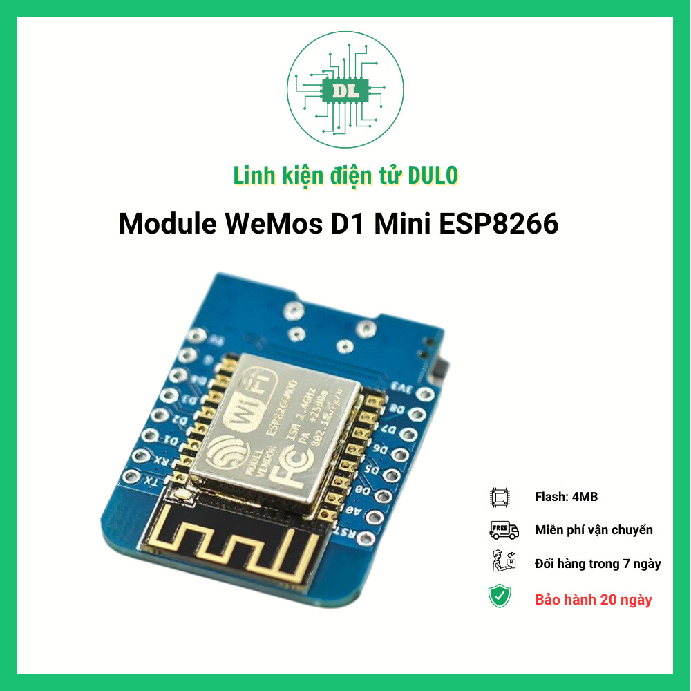 Mạch Thu Phát WiFi ESP8266 Wemos D1 mini (NodeMCU Mini D1) | Shopee ...