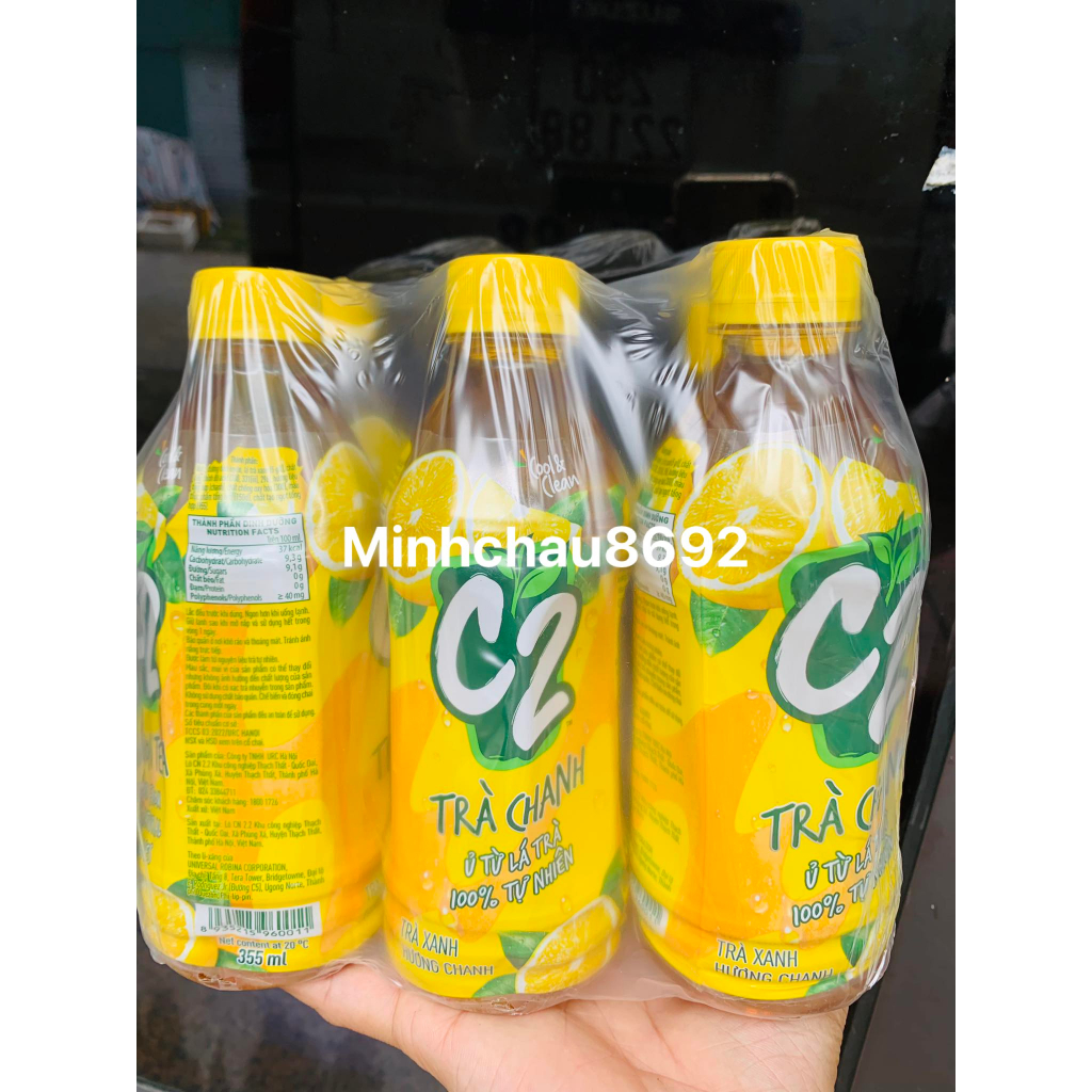 Nước Trà xanh C2 vị táo / chanh - lốc 6 chai | Shopee Việt Nam