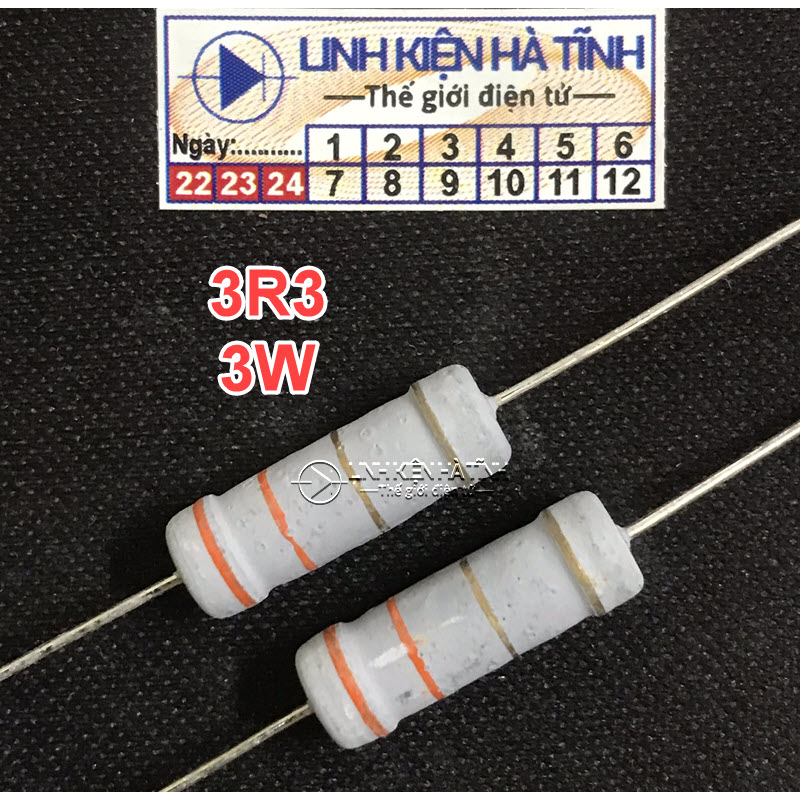 Túi 10 con điện trở 3W 3R3 3.3R 3W | Shopee Việt Nam