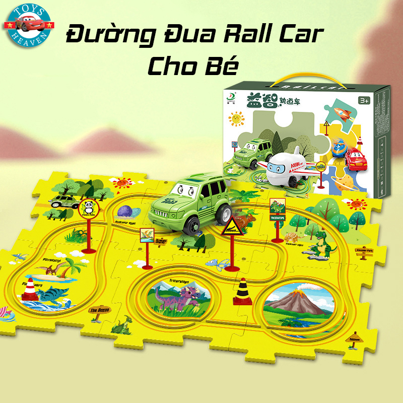 Đồ Chơi Xếp Hình Đường Đua Rall Car Cho Bé Tặng kèm 1 Xe Ô Tô, Máy Bay ...