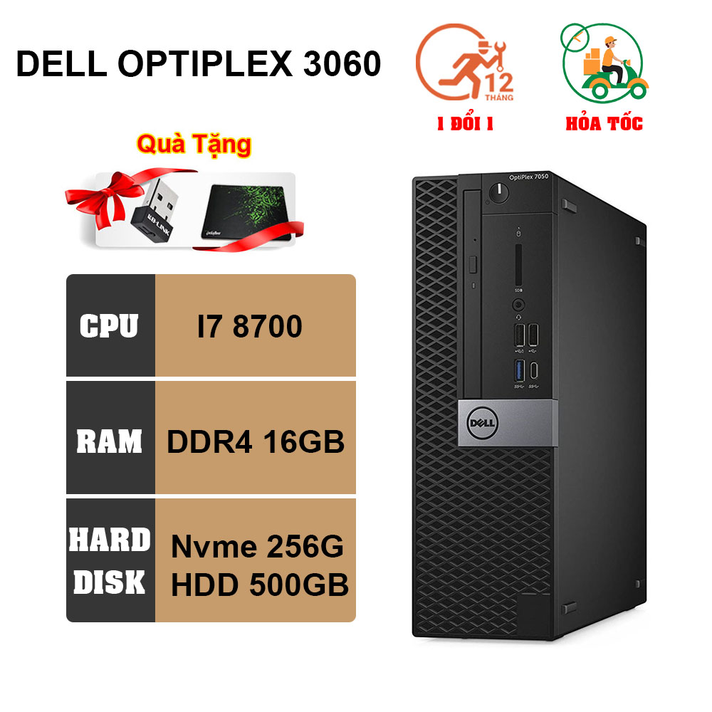 Máy Tính Đồng Bộ Dell - Dell Optiplex 3060 SFF ( CPU Core i7 8700 - RAM ...