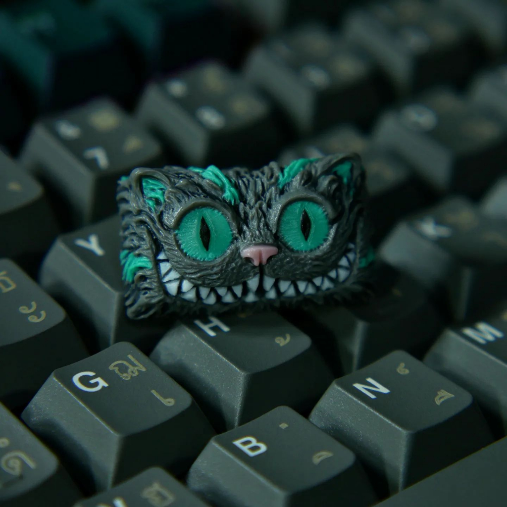 Keycap Mèo Cheshire Resin – Nút Bàn Phím Cơ Handmade 1.75U | Phong Cách ...