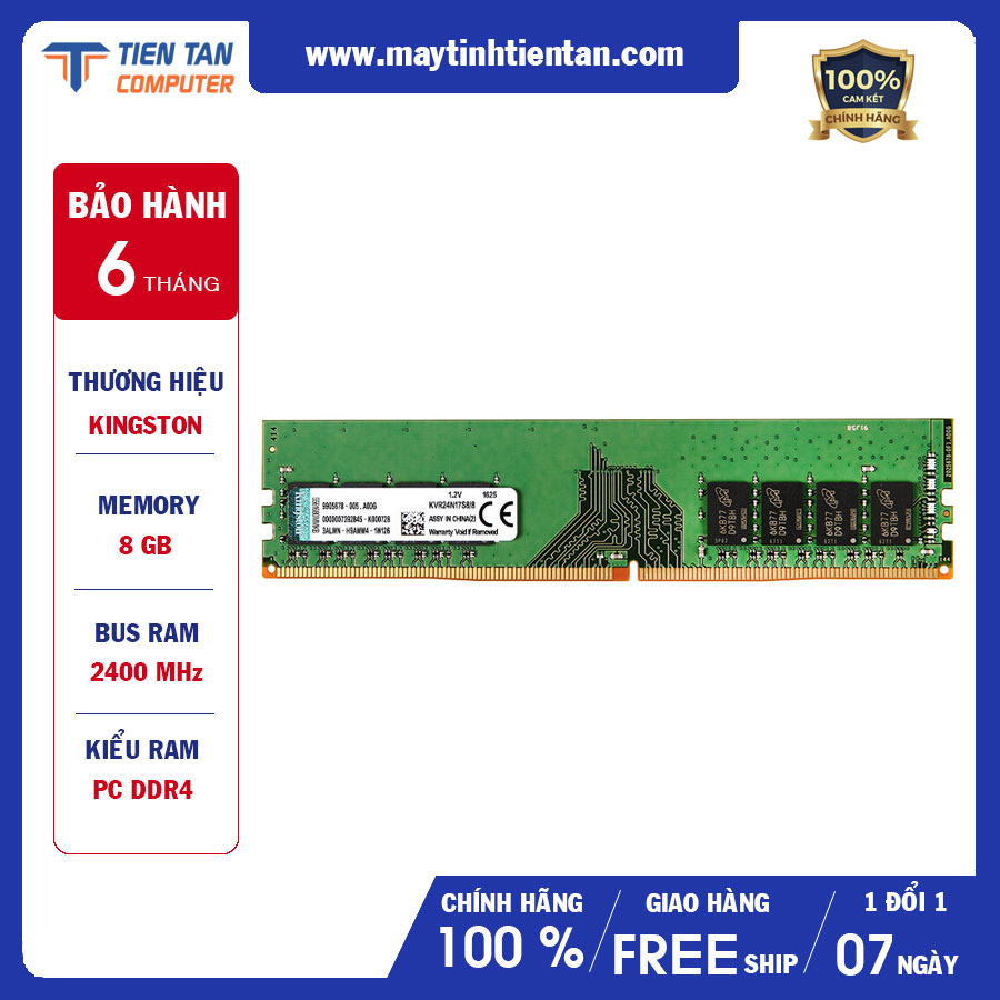 RAM Kingston 8Gb DDR4-2400 KVR24N17S8/8 | Shopee Việt Nam