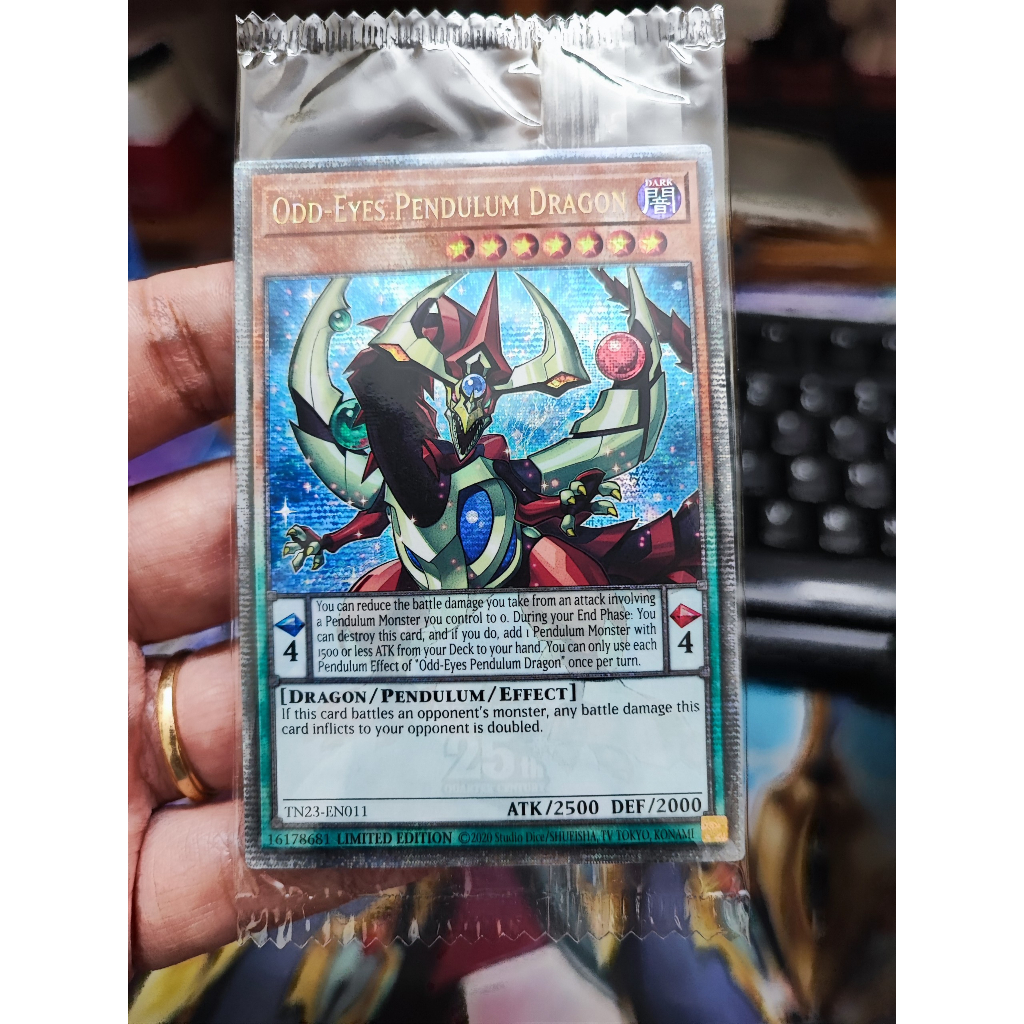 [Yugioh Funny Shop] 1 lá thẻ bài Odd-Eyes Pendulum Dragon - TN23-EN011 - Quarter Century Rare ...