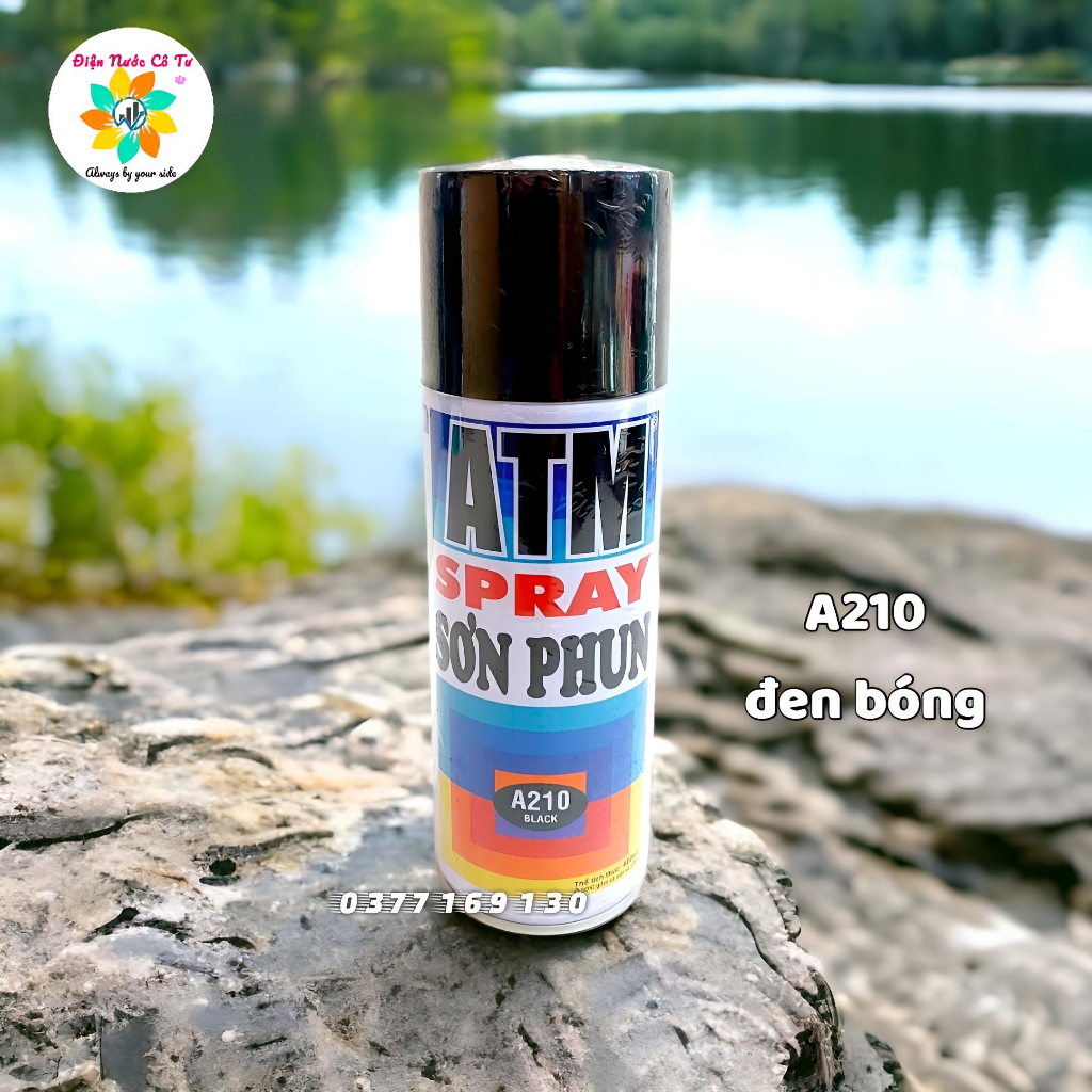 Sơn xịt ATM Spray màu đen bóng A210 đen mờ A212 | Shopee Việt Nam