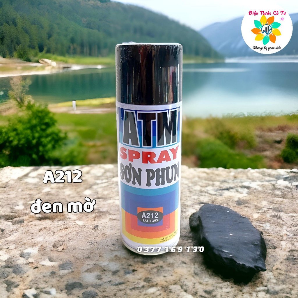 Sơn xịt ATM Spray màu đen bóng A210 đen mờ A212 | Shopee Việt Nam