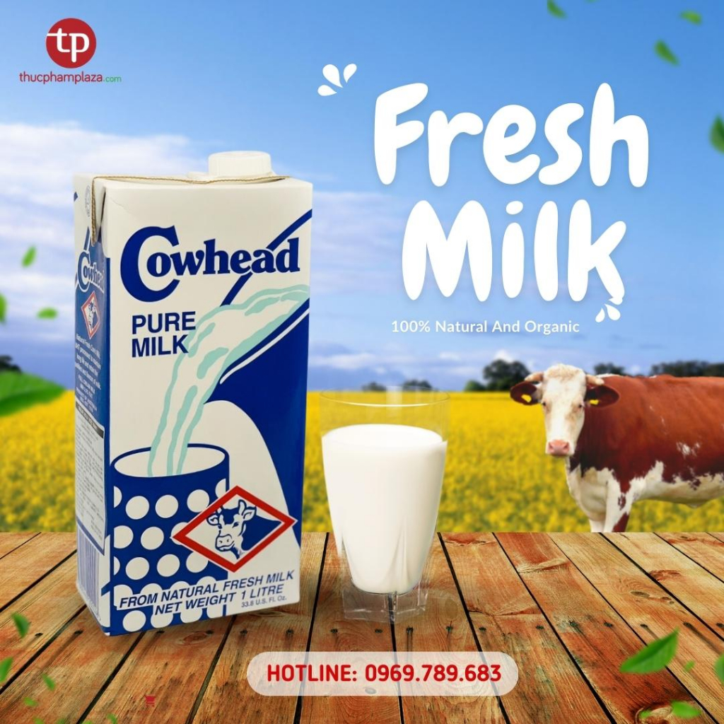 Sữa Cowhead nguyên kem hộp 1L | Shopee Việt Nam