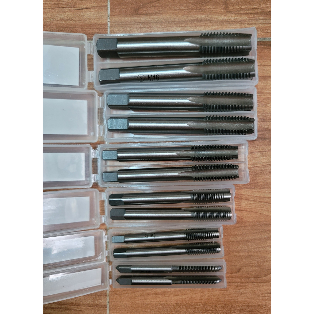 Mũi taro tay, Bộ 2 cái (Răng thô và răng mịn) Từ M3 đến M20, bước ren tiêu chuẩn và phi tiêu ...