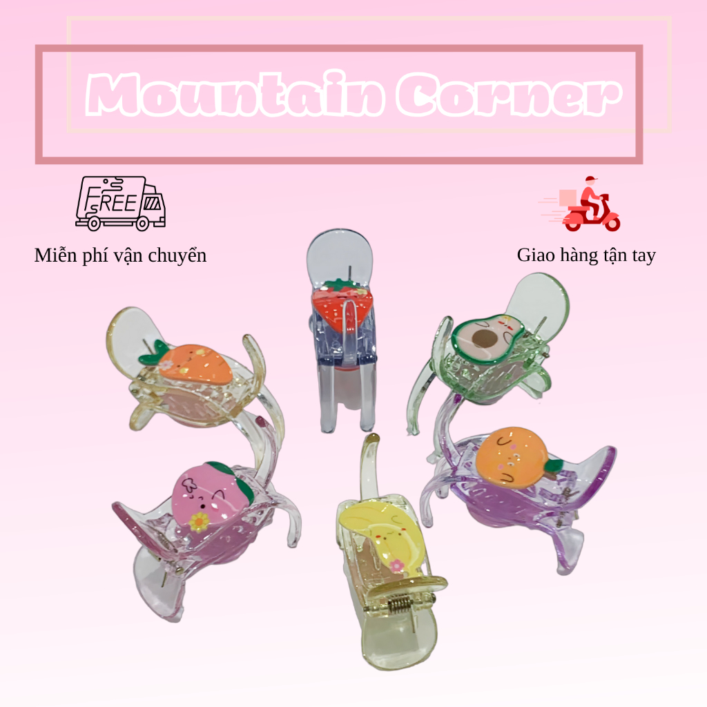 Kẹp càng cua 3 răng gắn sticker trái cây dễ thương [Hình thật] | Shopee ...