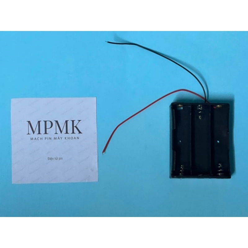 Đế gắn 3 cell pin 18650 Li-ion (Lithium) có dây và lò xo gắn 3 cell pin ...