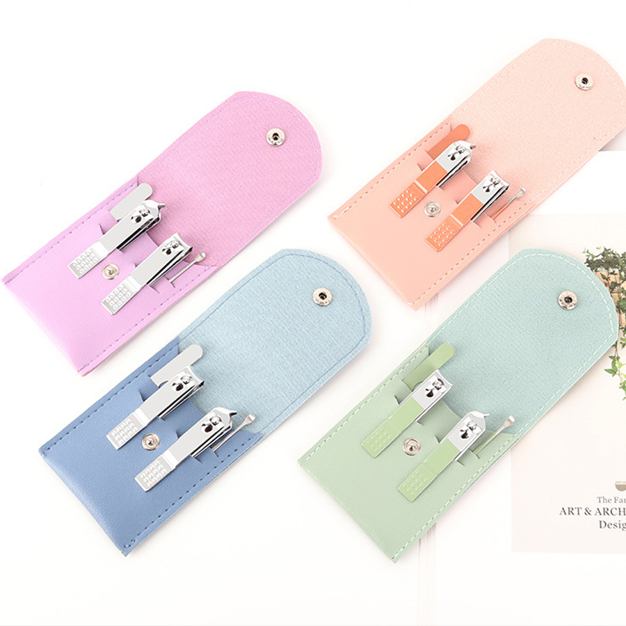 Bộ set dụng cụ bấm dũa móng tay thép không gỉ 4 món kèm túi da PU – BMT10 | Shopee Việt Nam