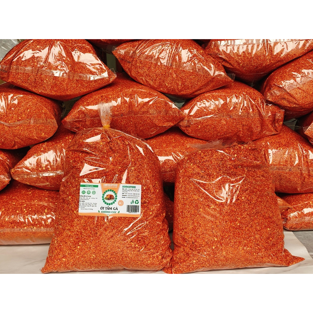 500g Ớt bột không cay, không mặn, khô xay, dùng làm gà nướng muối ớt ...