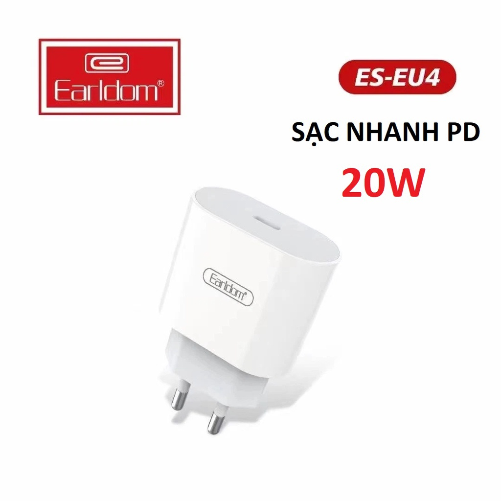 Củ Sạc Nhanh PD 20W Earldom ES-EU4 - hàng chính hãng bảo hành 1 năm | Shopee Việt Nam