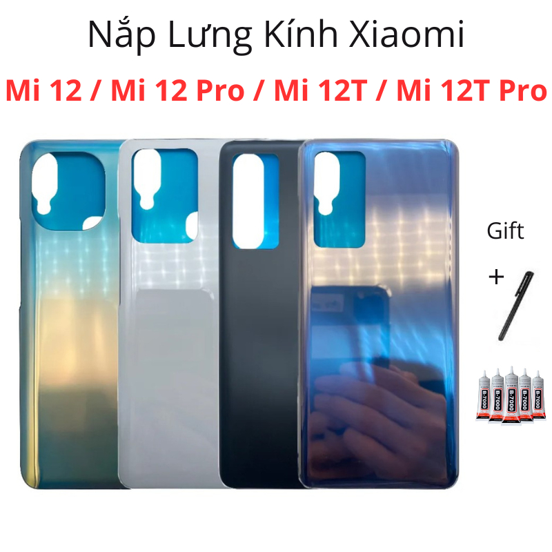 Nắp lưng Xiaomi Mi 12 / Mi12 Pro / Mi 12T / Mi12T Pro - Chất liệu kính ...